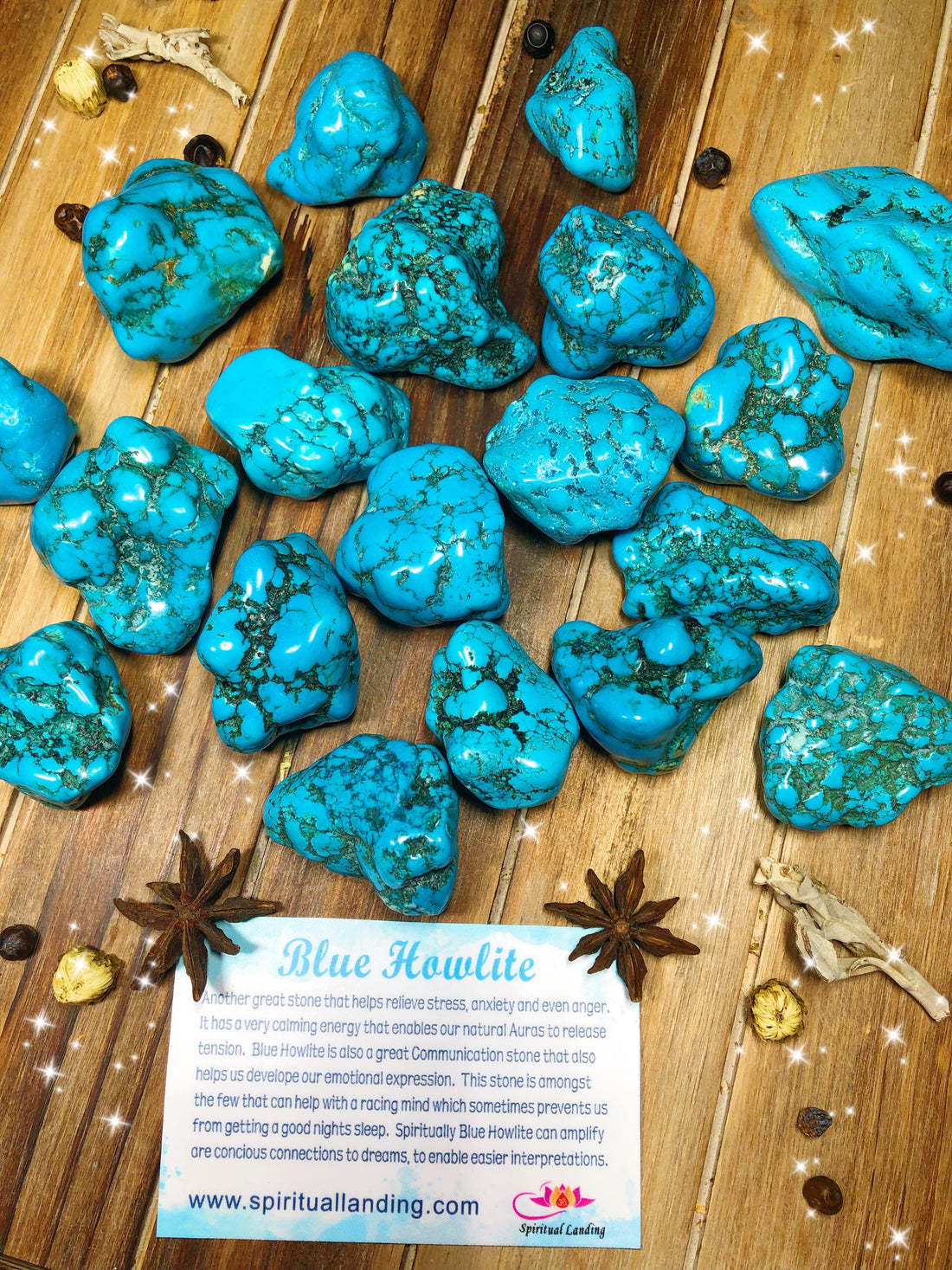 Blue Howlite Tumbled – Spiritual Landing